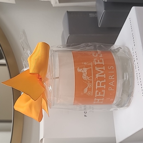 Accents | Hermes Orange Block Candle | Poshmark